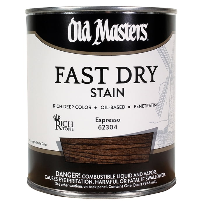 4-Pack of 1 qt Old Masters 62304 Espresso Fast Dry Stain Interior Oil ...