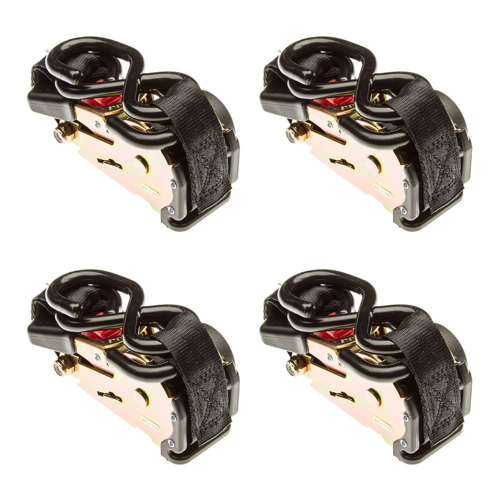 4-Pack of 1in x 6' Retractable Ratchet Strap with S-Hooks - Walmart.com