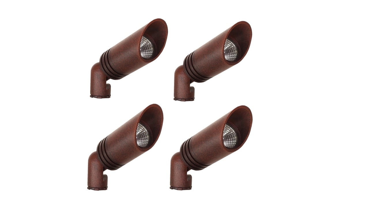 4 Pack of 3W Integrated Mini Spot Light In Rust Finish - Walmart.com