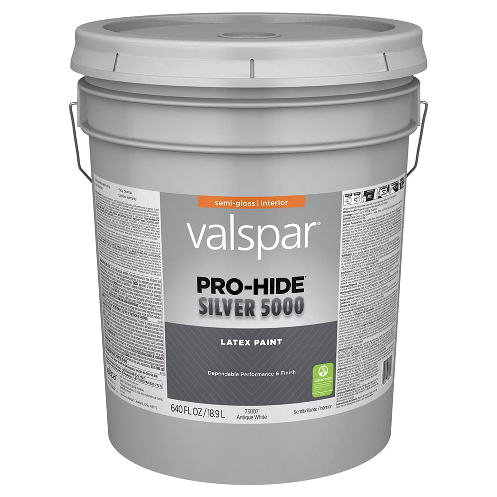 4-Pack of 5 gal Valspar 73007 Antique White Pro-Hide Silver 5000 ...