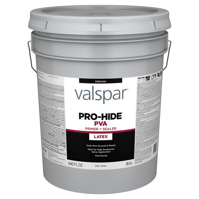 4-Pack of 5 gal Valspar 91112 White Pro-Hide Interior Latex PVA Primer ...