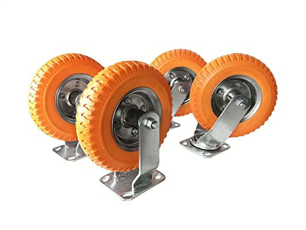 4-Pack of 8" Large Flat Free Casters (2 Swivel and 2 Fixed) - Walmart.com