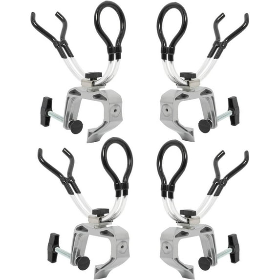 4 Pack of Aluminum Alloy Boat Rods Holder with Clamp Adjustable Up and ...