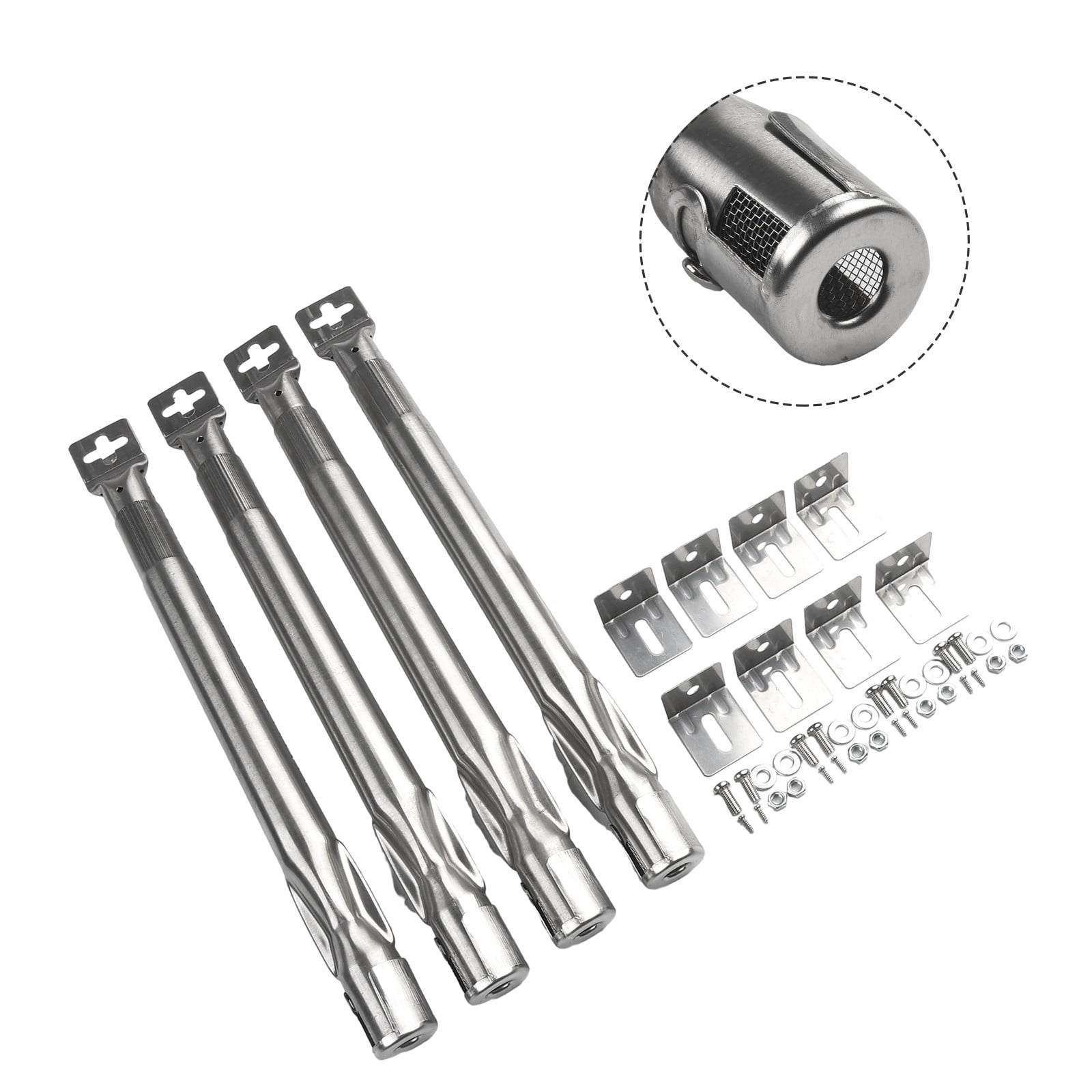 4 Pack of BBQ Grill Burners Made of Stainless Steel Adjustable from 35 ...
