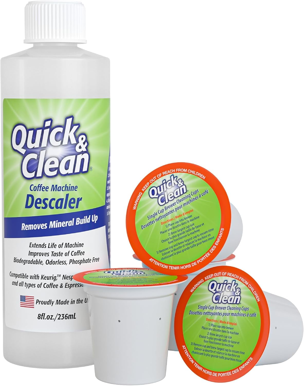4-Pack of Cleaning Cups with Descaler Bundle (2 Total Uses) - 2.0 ...