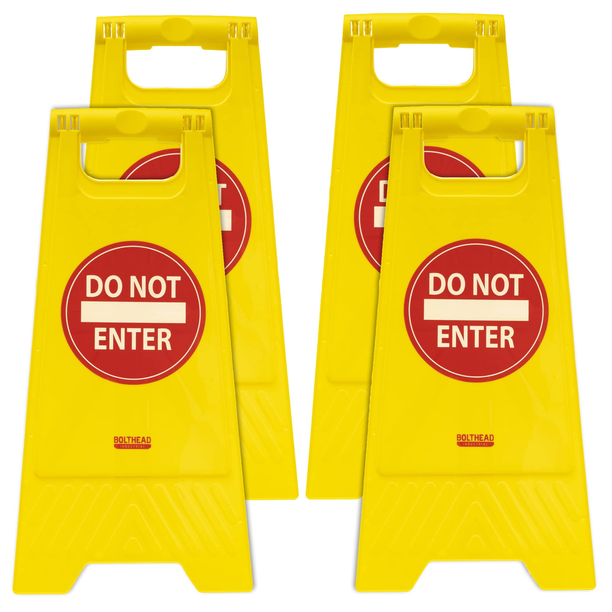 4-Pack of Do Not Enter Floor Signs, Double-Sided, Portable, Block Off ...