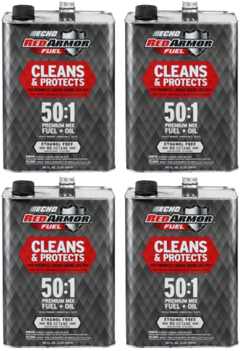 4 Pack of Echo Red Armor 110 oz 50:1 Pre-Mixed Ethanol Free Fuel ...