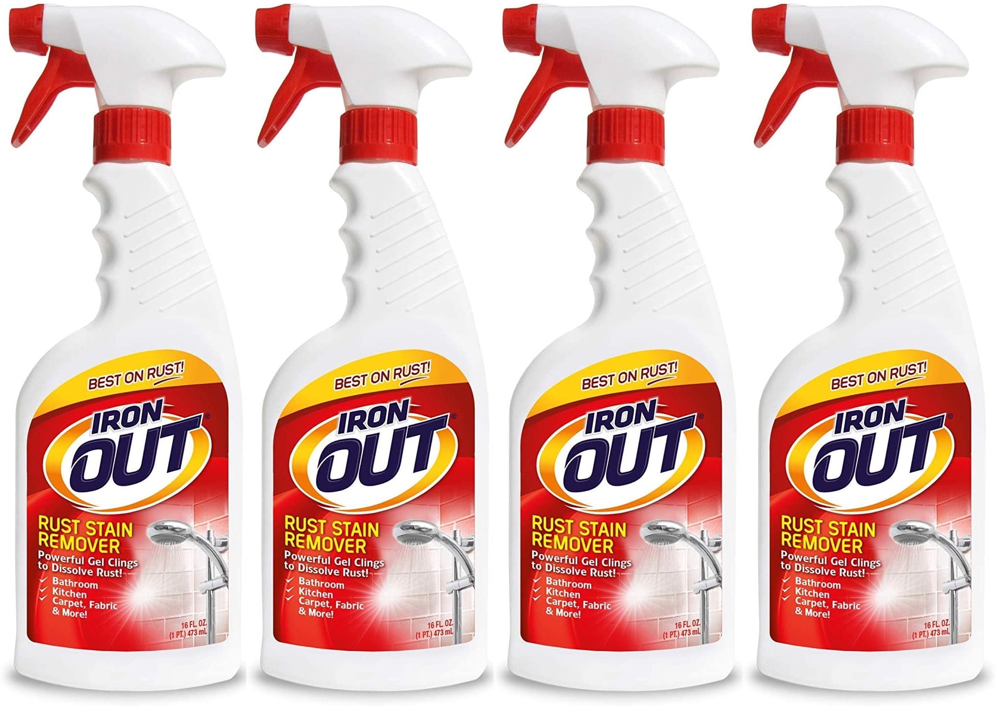 4 Pack of Iron Out Rust Stain Remover Spray Gel, 16 fl oz - Walmart.com