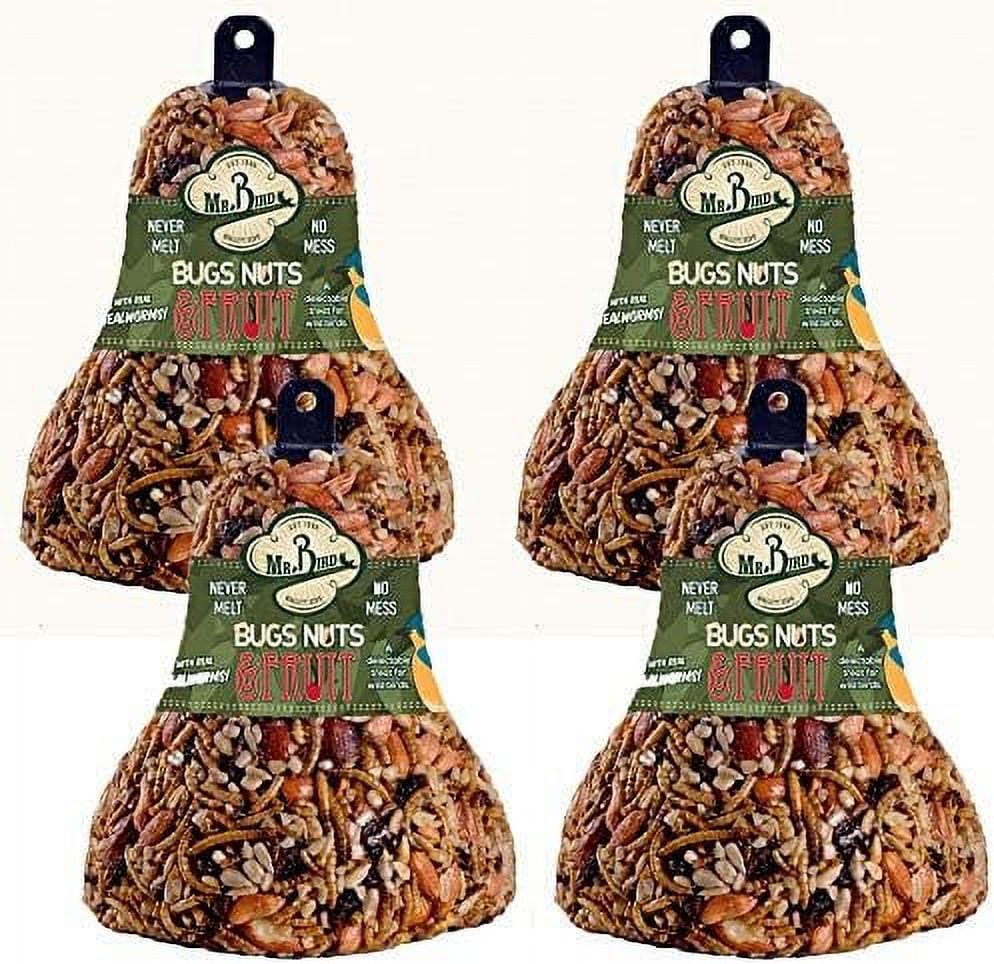 4-Pack of Mr. Bird Bugs, Nuts, Fruit Wild Bird Seed Bell 12.5 oz ...