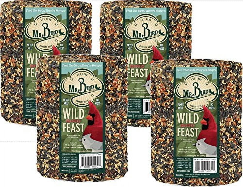 4-Pack of Mr. Bird Wild Bird NSD3 Feast Birdseed Large Cylinder 4 lbs ...