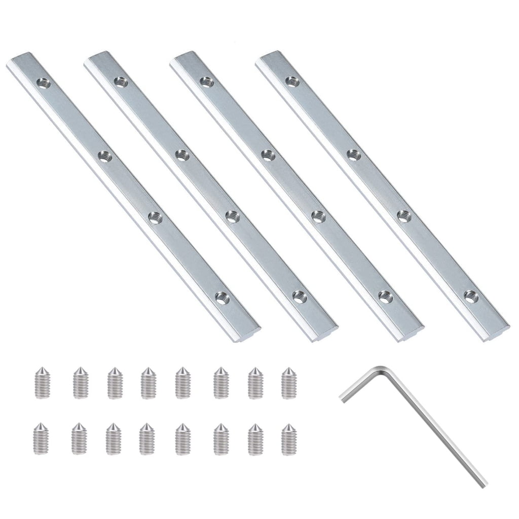 4 Pack of Straight Line Track Connector with Screws, 180mm Aluminium ...