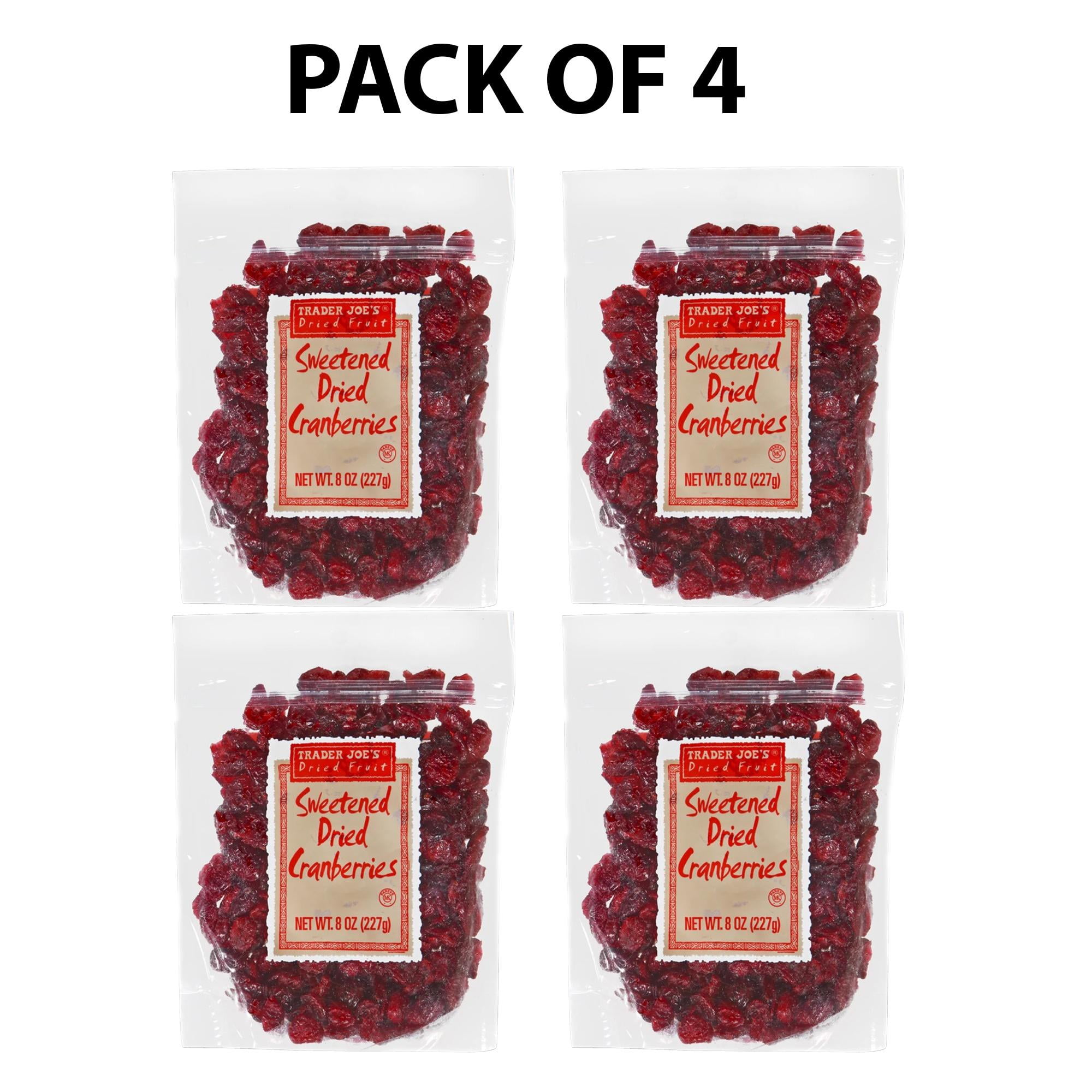 4-Pack of TRADER JOE'S - Sweetened Dried Cranberries | 8 Oz Per Pack ...