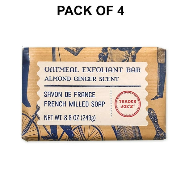 4 Pack of Trader Joe’s - Almond Ginger Scent Oatmeal Exfoliant Bar ...