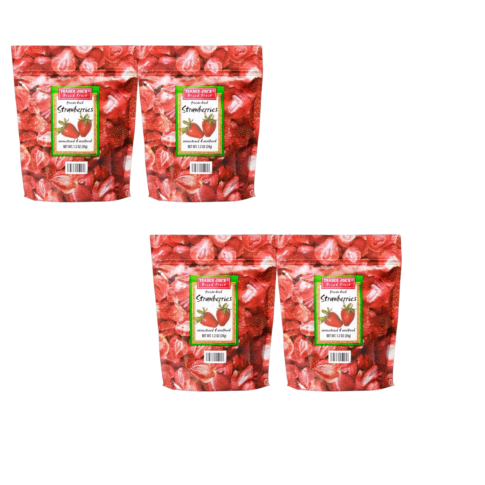 4 Pack of Trader Joe’s - Freeze Dried Strawberries | (1.2Ounce) a Pack | Buy from RADYAN ...