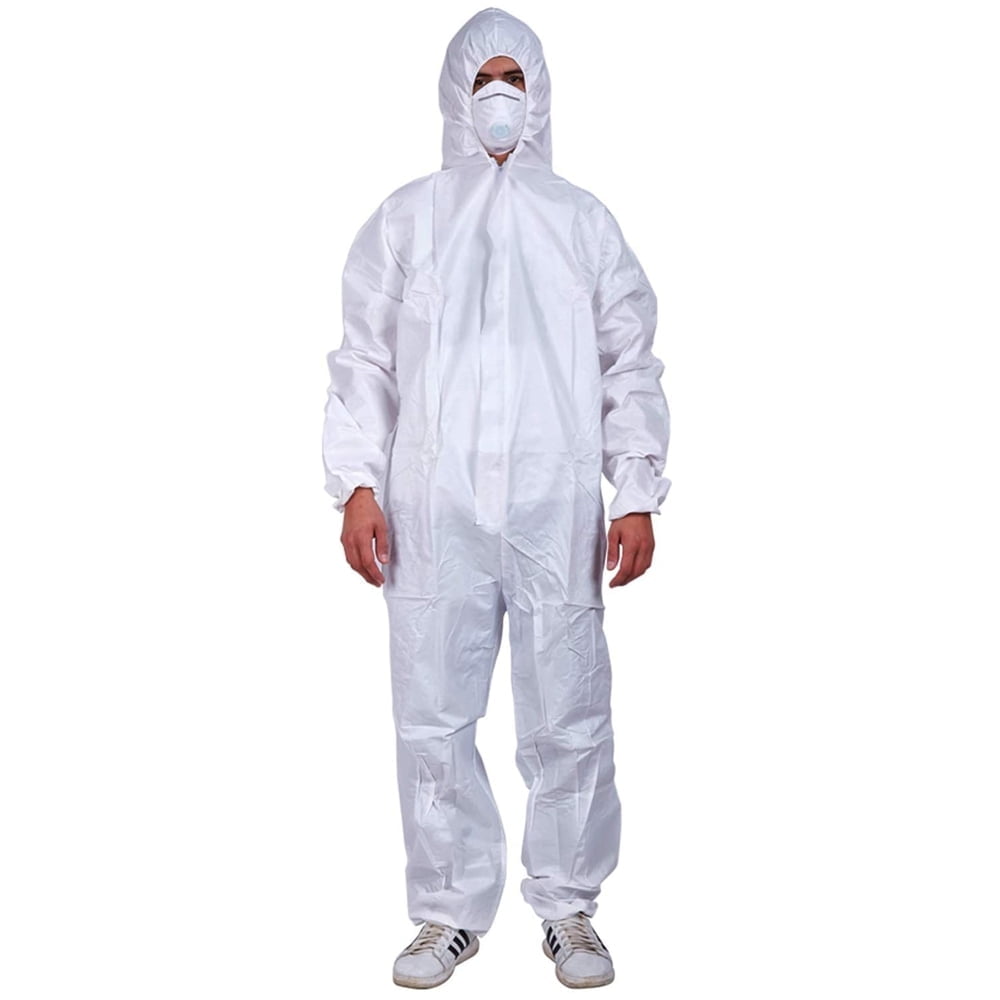 4 PackCleaing Disposable SMS Breathable Coverall,, Hazmat Suit ...