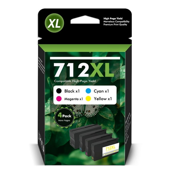 4 PackT210 Designjet 712 712XL Ink Cartridges Combo Pack T210 ...