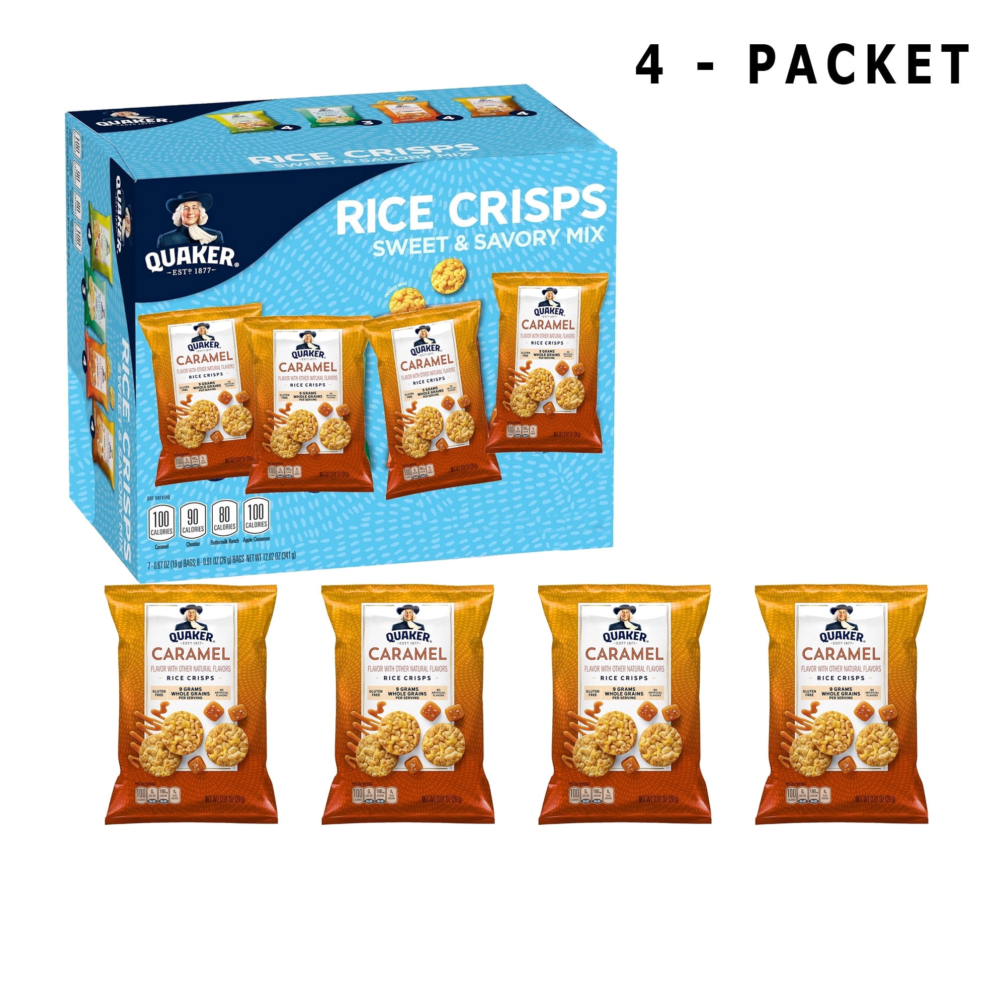 4 Packet Quaker Caramel Flavour with Other Natural Flavours | 0.91 Oz ...