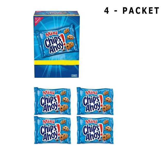 4 Packet of Chips Ahoy! Mini Original Chocolate Chip Cookies | 1 Oz Per ...