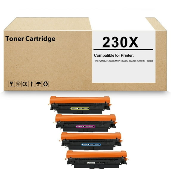4 Packl 230X W2300X W2301X W2303X W2302X Toner Cartridge for 4203dw ...
