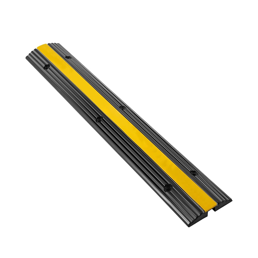 4 Packs 1 Black Channel Speed Bump Hump, Heavy Duty Rubber Modular ...