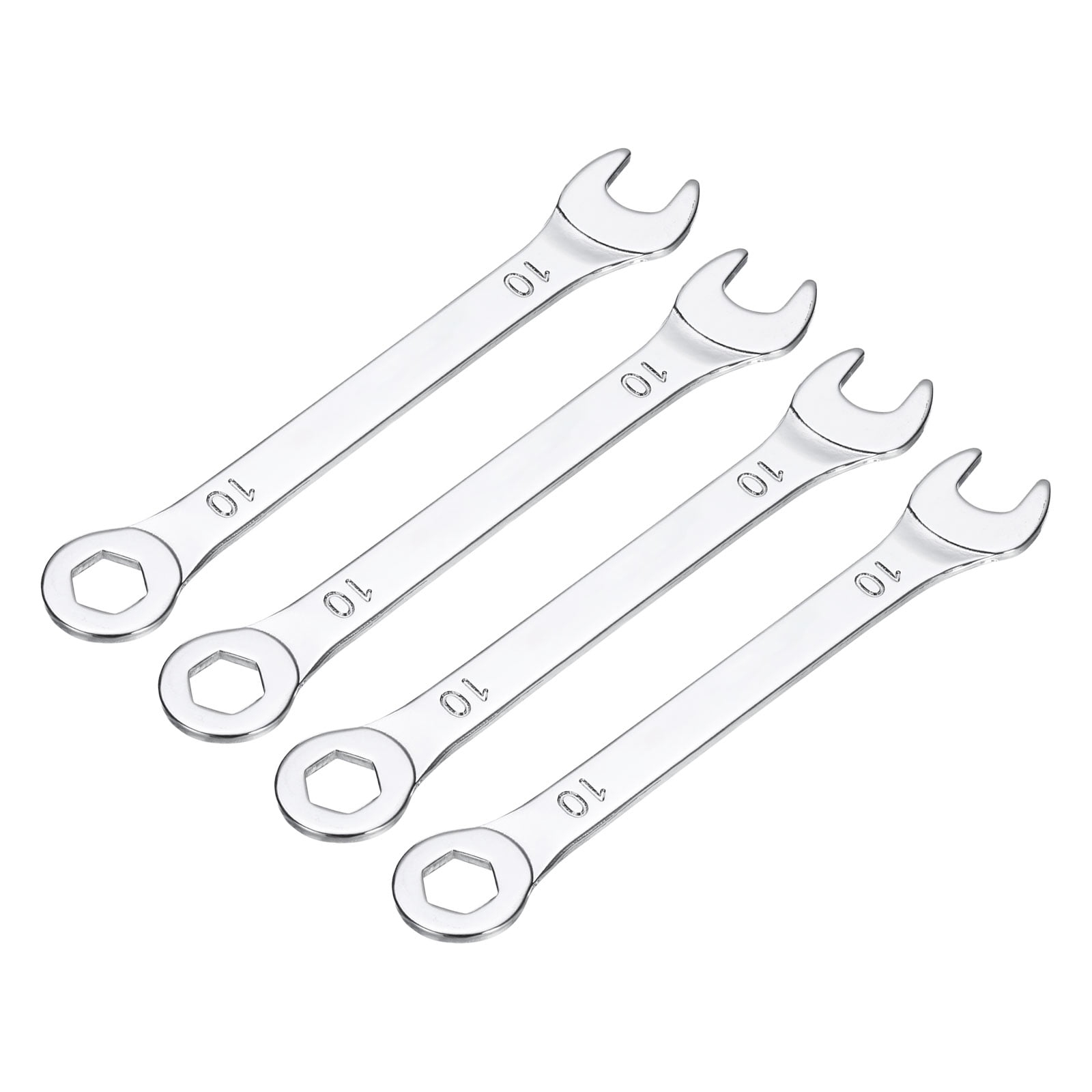 4 Packs 10mm Thin Combination Wrench with Offset 6-Point End and Angled ...