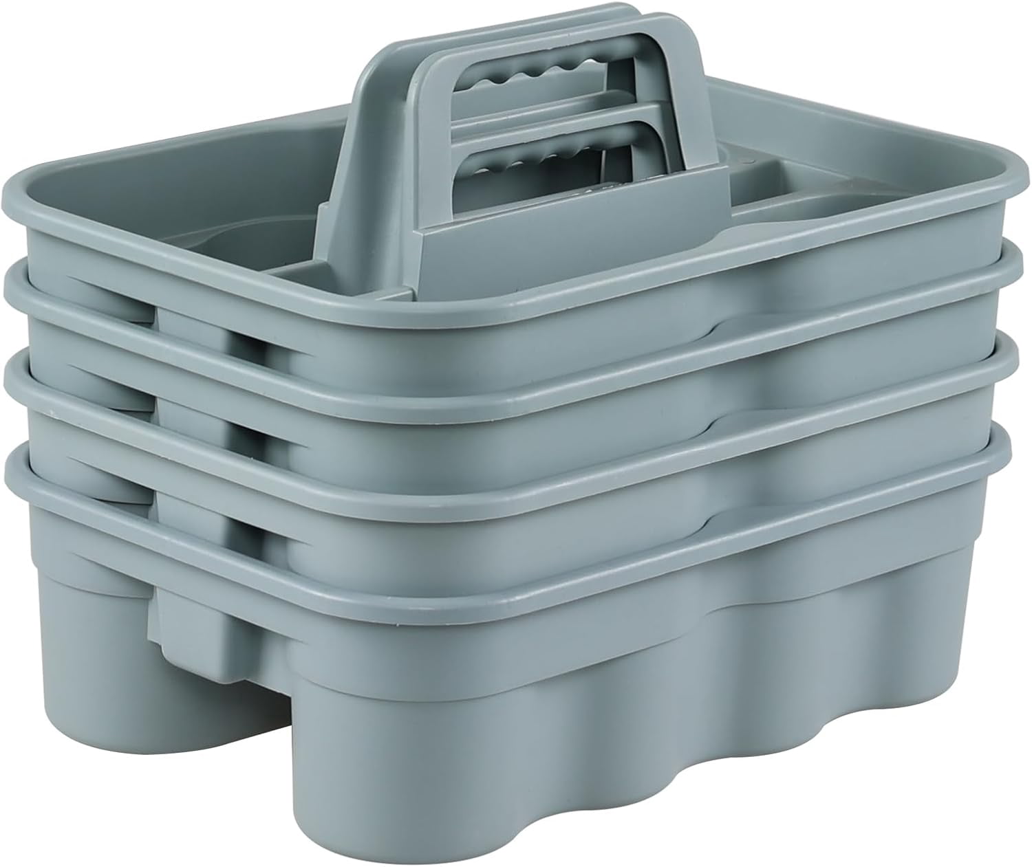 4 Packs 2 Compartment Plastic Cleaning Supplies Caddy, Multipurpose ...