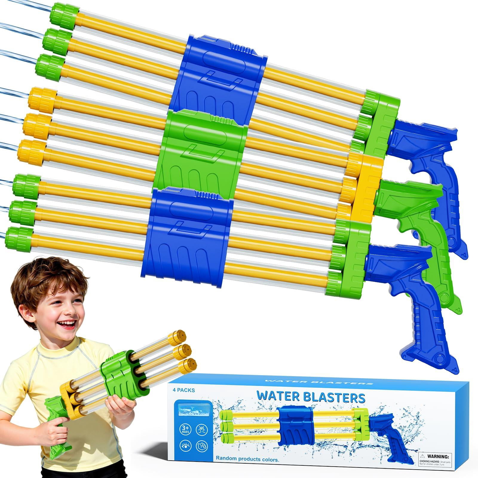 4 Packs 3 Nozzles Water Blaster Pool Toys - Walmart.com
