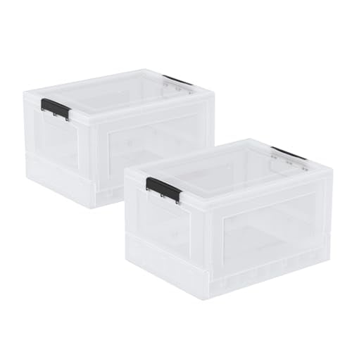 4 Packs 30 Liters Collapsible Storage Cube with Lids, Foldable Plastic ...