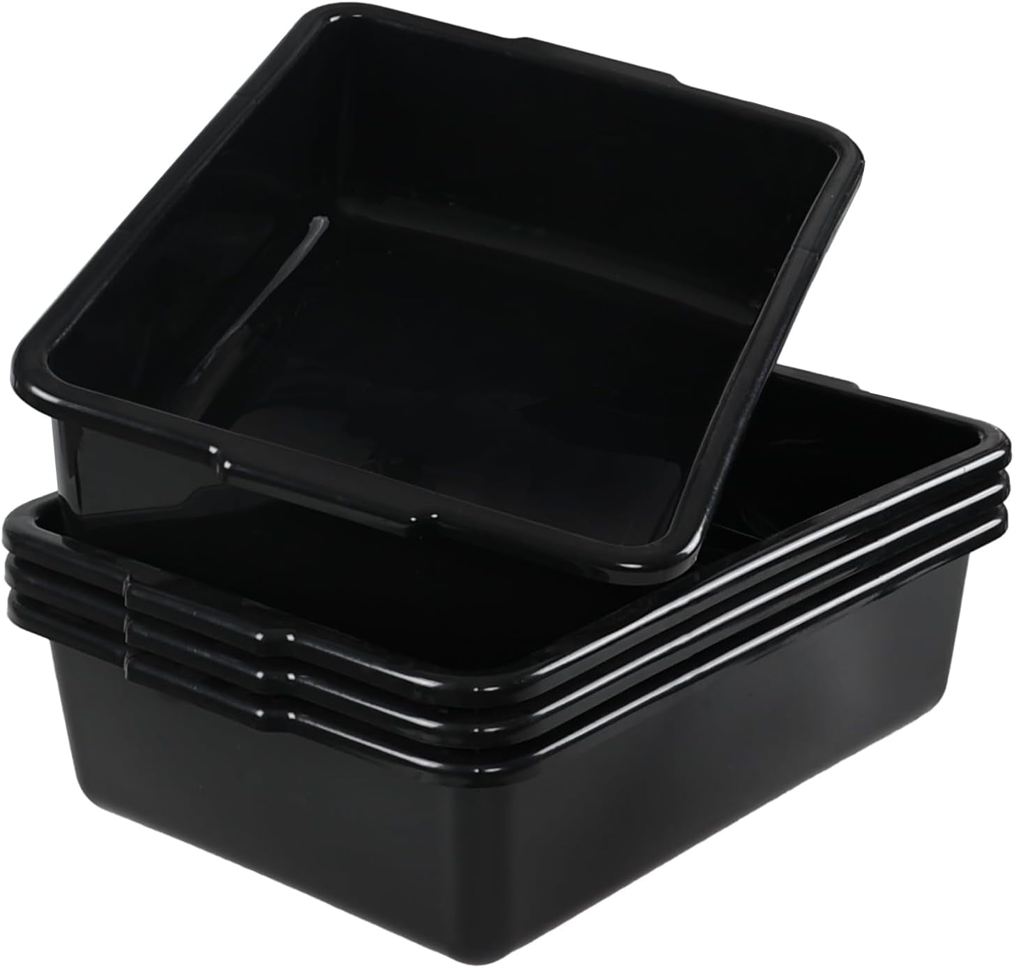 4 Packs 32 L Commercial Food Service Bus Tub, Extra Large Rectangle ...