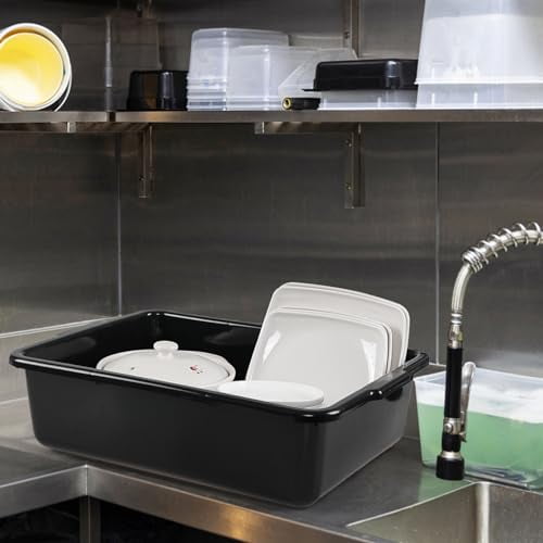 4 Packs 32 L Commercial Food Service Bus Tub, Extra Large Rectangle ...