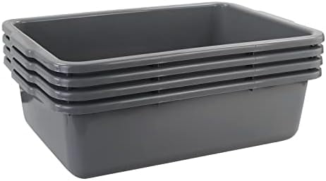 4 Packs 32 L Large Plastic Bus Tubs, Commercial Bus Tray Box, - Walmart.com