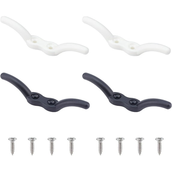 4 Packs 4.4" Nylon Rope Cleat Flag Pole Halyard Rope Cleat Blind Cord ...