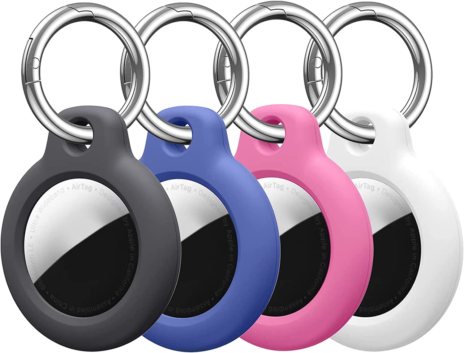 Suuchh AirTag Case Accessories Set, Hard PC Cover Holder with Keychain ...