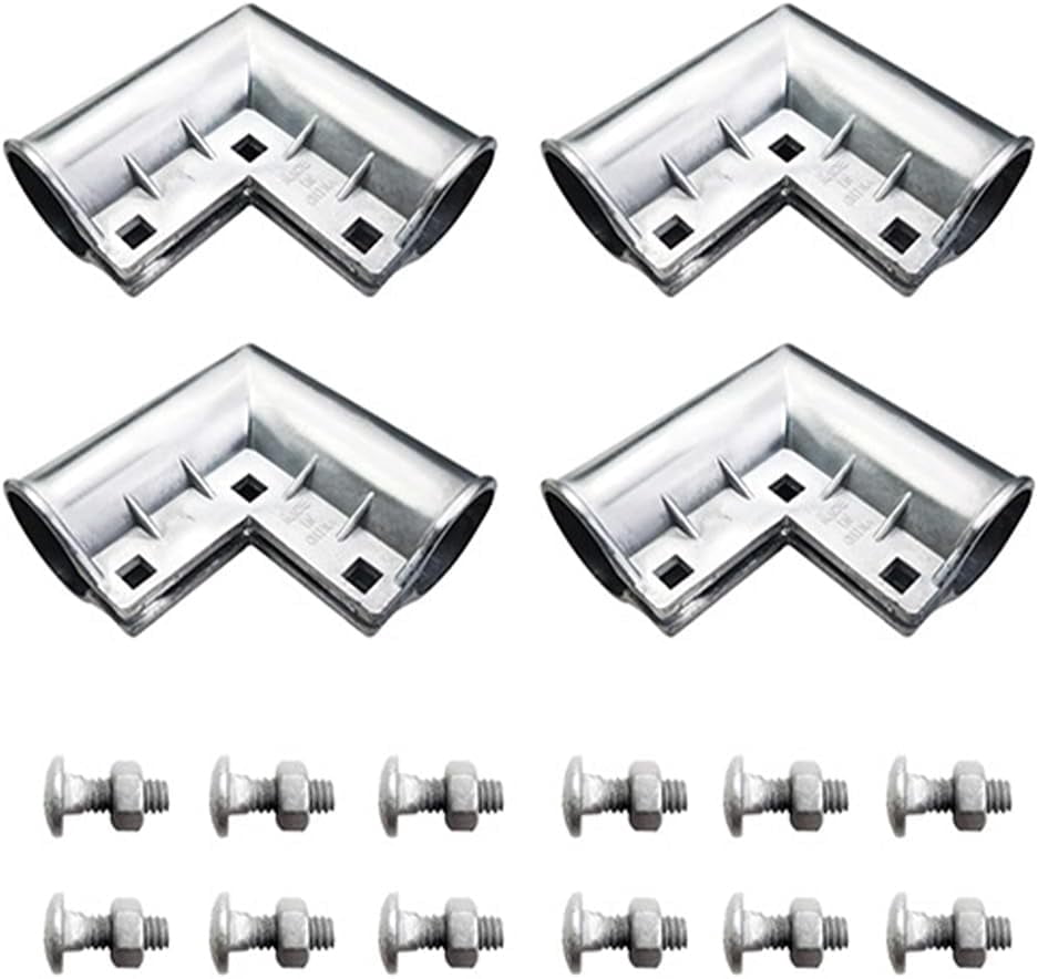 4 Packs Aluminum Chain Link Fence Gate Corner,90 Degree Angle Corner ...