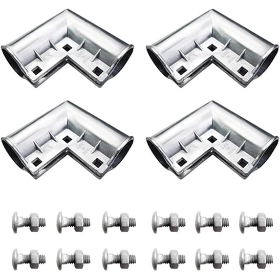 4 Packs Aluminum Chain Link Fence Gate Corner,90 Degree Angle Corner ...