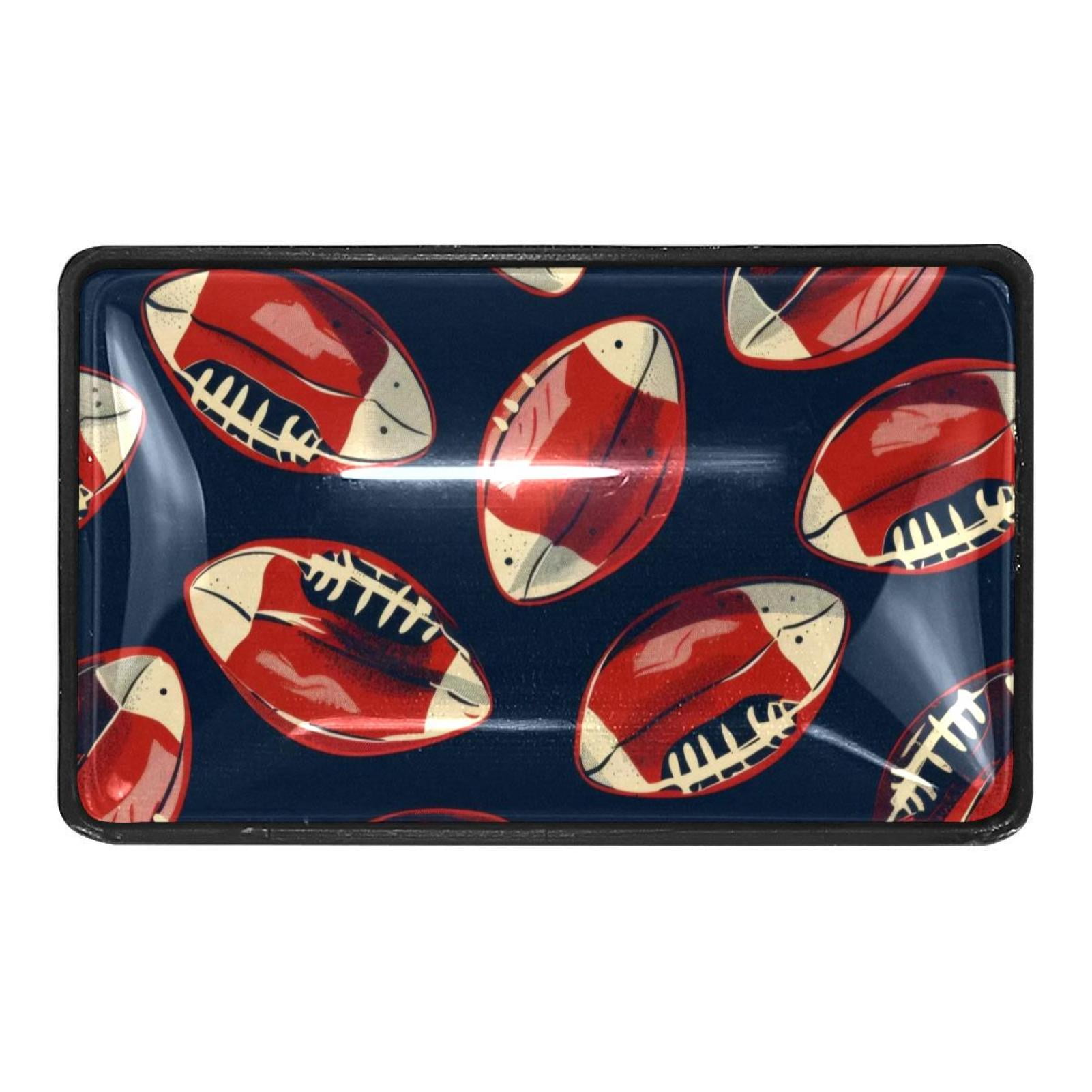 4 Packs American Footbal Rugby Crystal Glass Cabinet Knobs Drawer ...