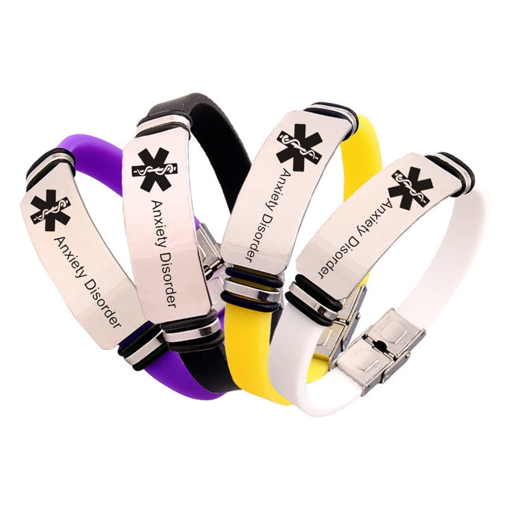 4 Packs Anxiety Disorder Medical Lariat Bracelet Set for Men Women ...