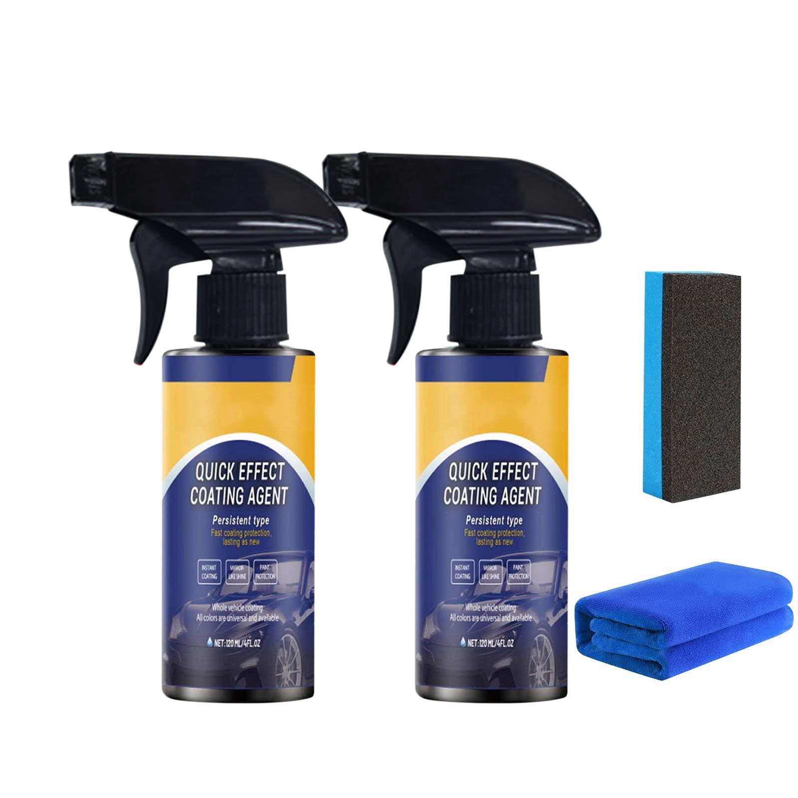 4 Packs Automobile Crystal Coating Spray Hydrophobic Car Wax Sealant Glaze Water Repellent Paint ...