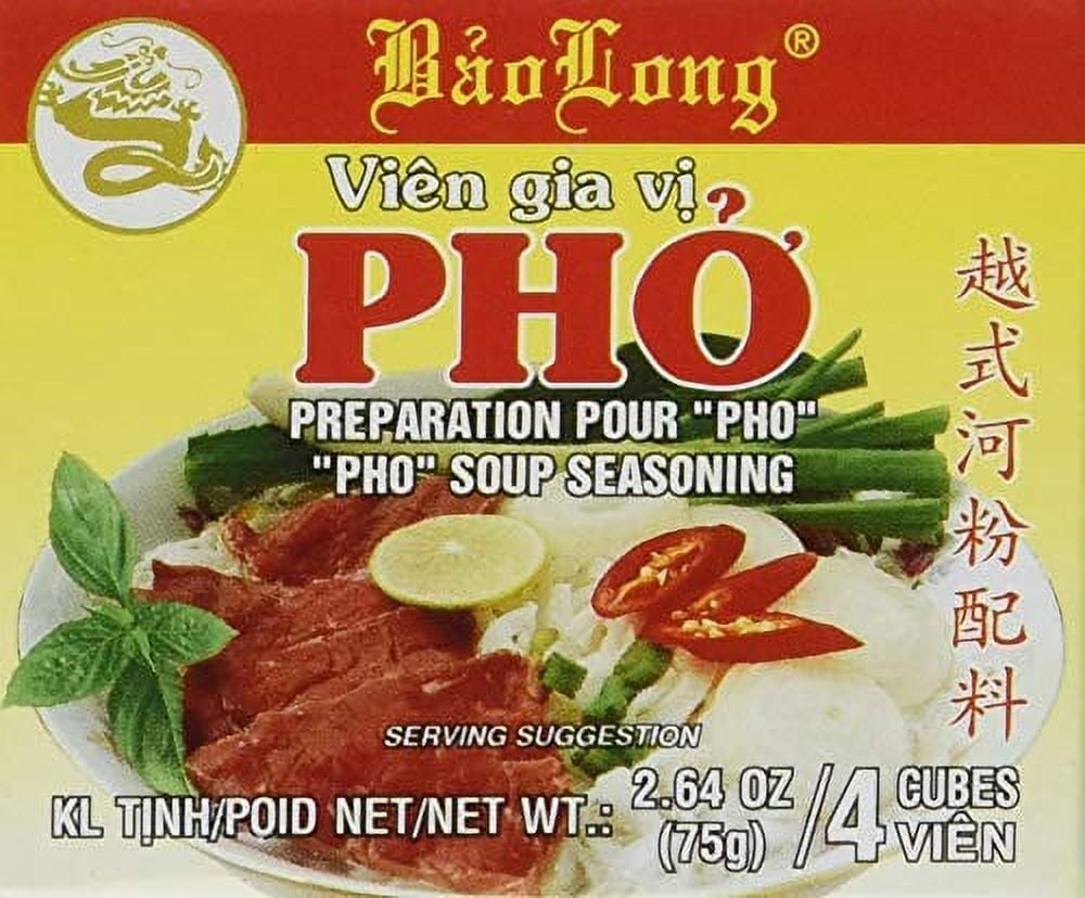 4 Packs Bao Long Pho Beef Flavor Soup Seasoning 16 Cubes - Walmart.com