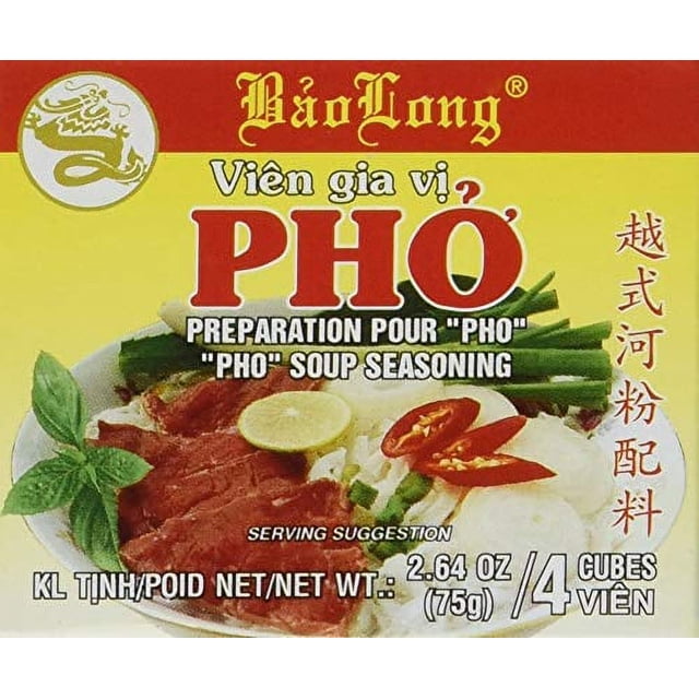 4 Packs Bao Long Pho Beef Flavor Soup Seasoning 16 Cubes - Walmart.com