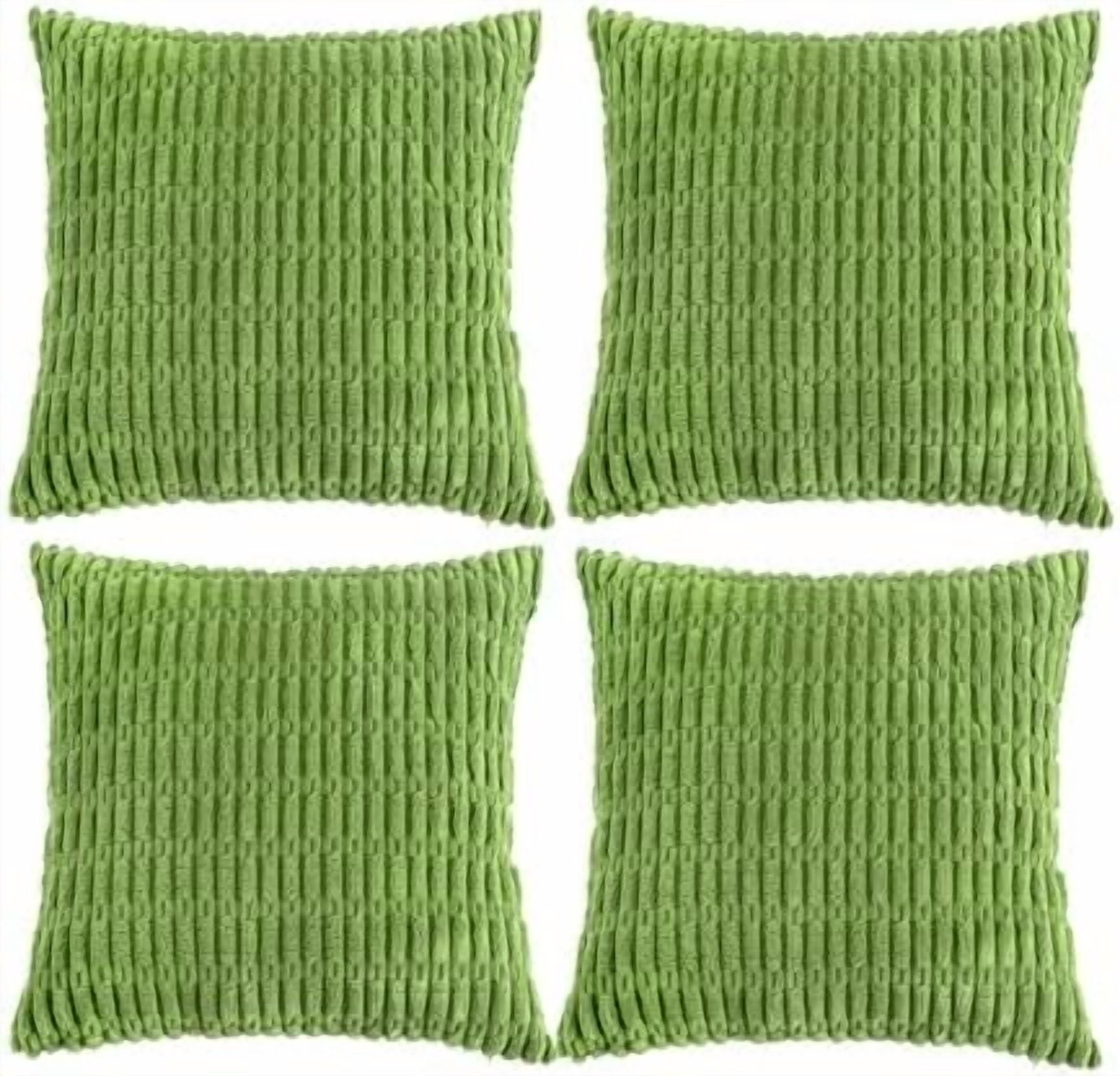 4 Packs Boho Lime Green Decorative Throw Pillow Covers 26x26 Inch for ...