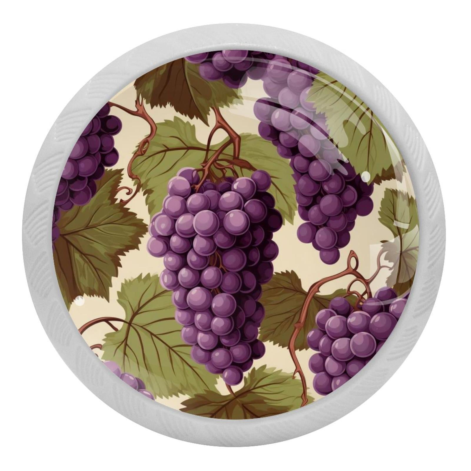 4 Packs Branches of Grapes Fruits Fluorescence Crystal Glass Cabinet ...