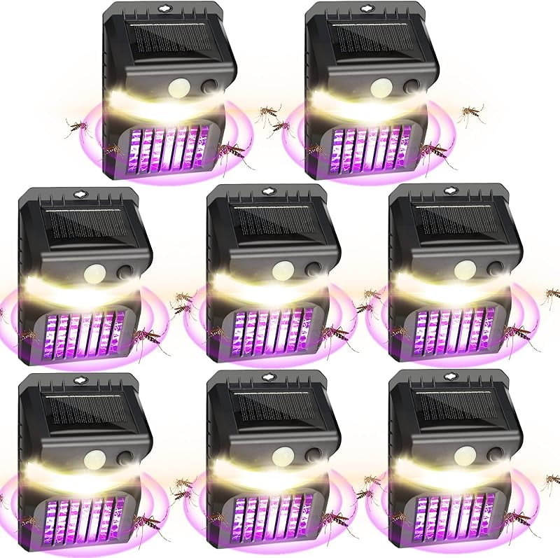 4 Packs Bug Zapper Outdoor 3 in 1 Mosquito Zapper Black Solar Bug ...