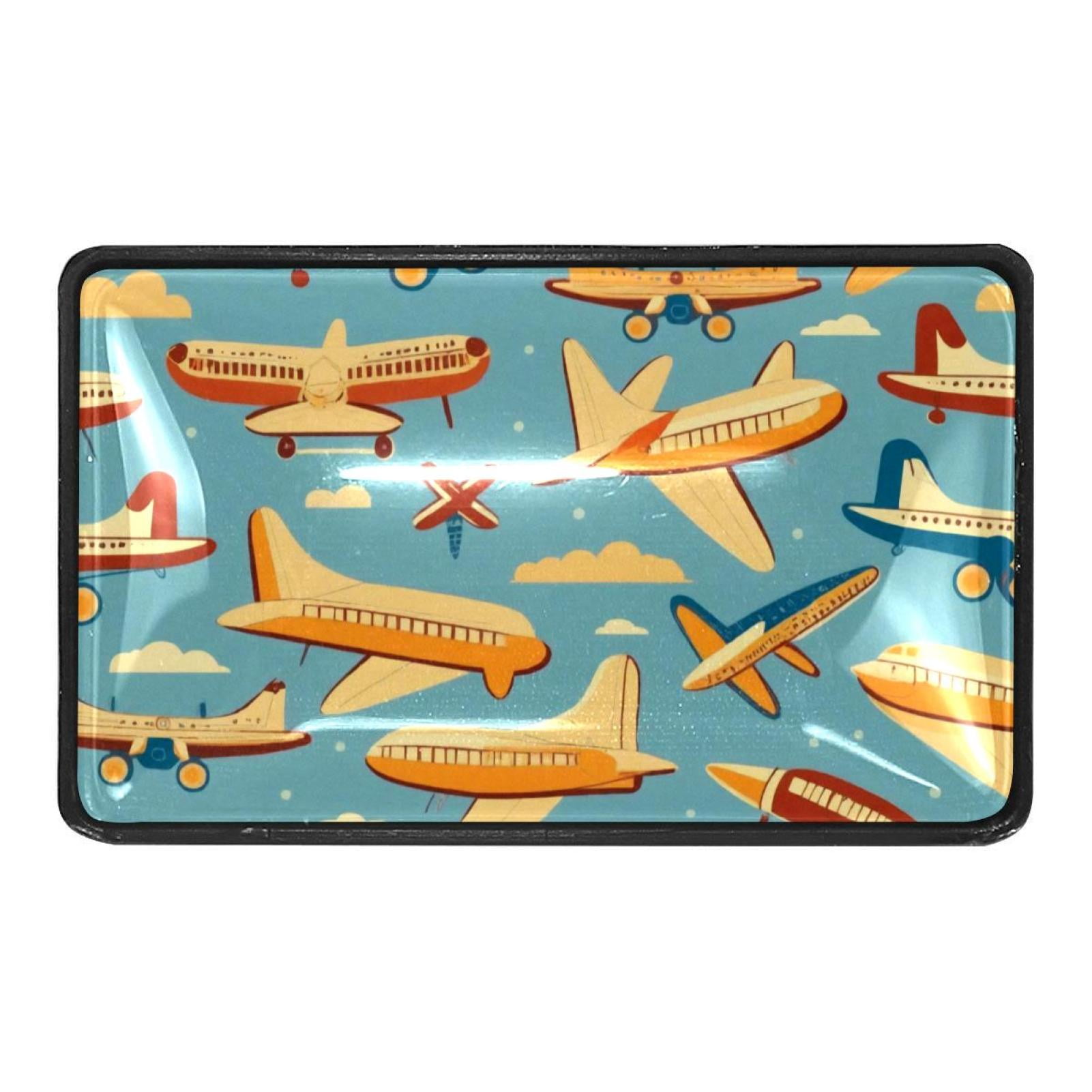 4 Packs Cartoon Airplane Pattern Crystal Glass Cabinet Knobs Drawer ...