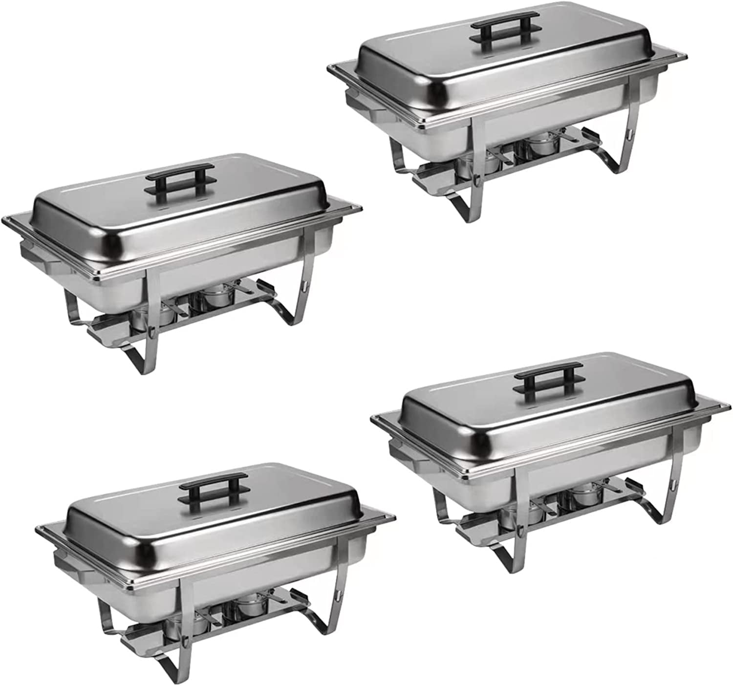4 Packs Chafing Dish Buffet Set: 9 QT Stainless Steel Food Warmer - 9 ...
