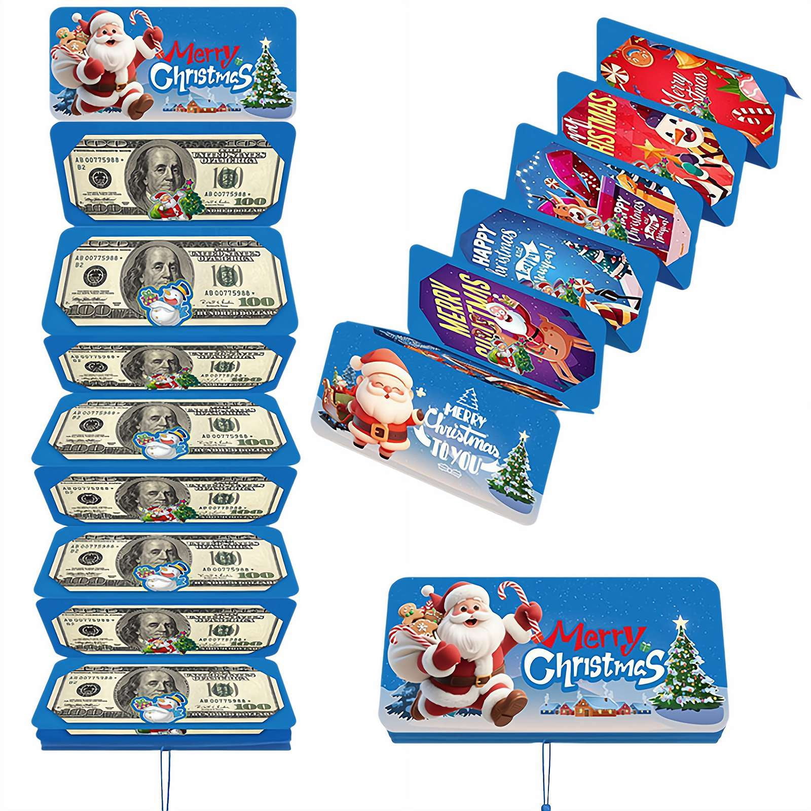 4 Packs Christmas Money Wallets for Cash Gifts, Christmas Money Gift ...