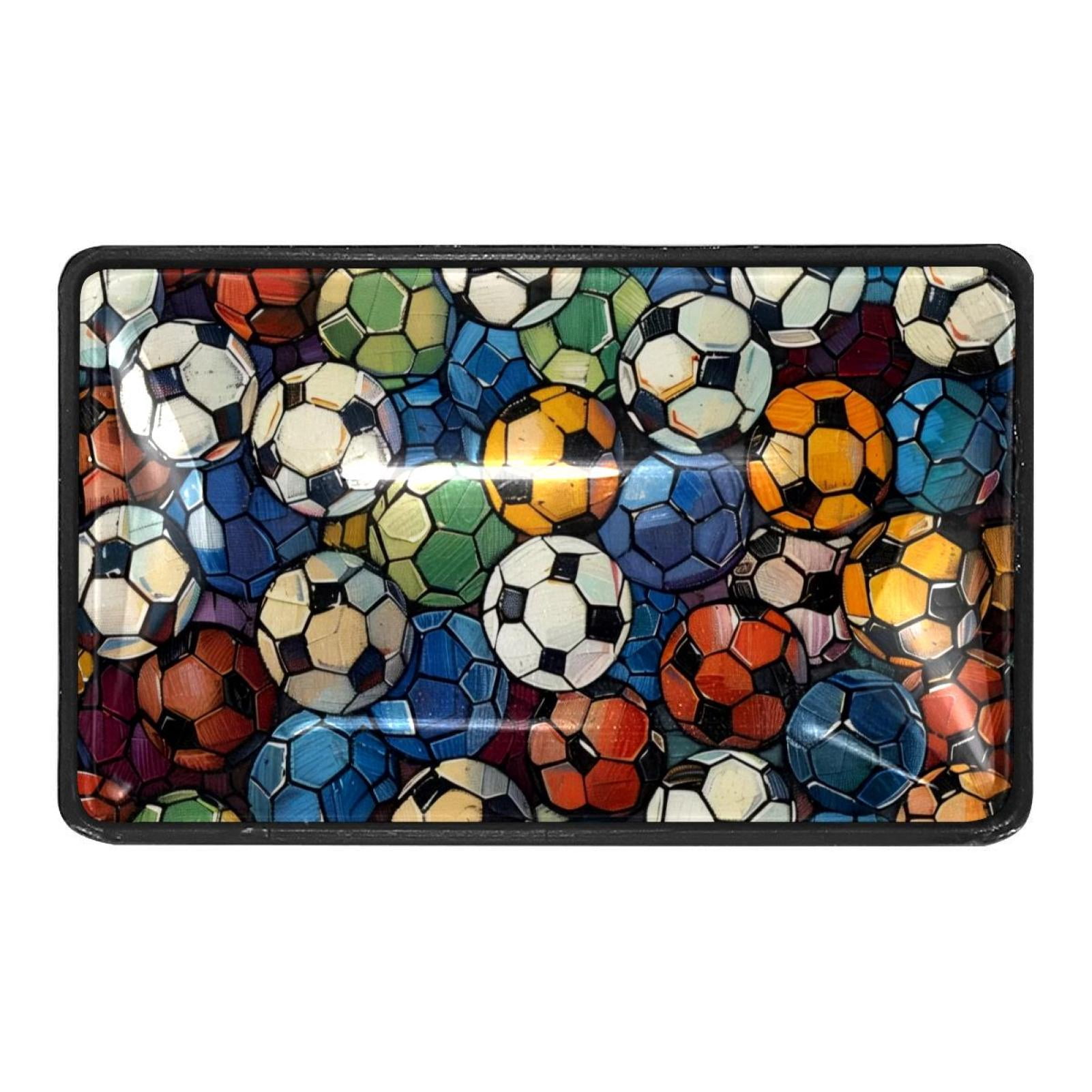 4 Packs Colorful Football Soccer Crystal Glass Cabinet Knobs Drawer ...