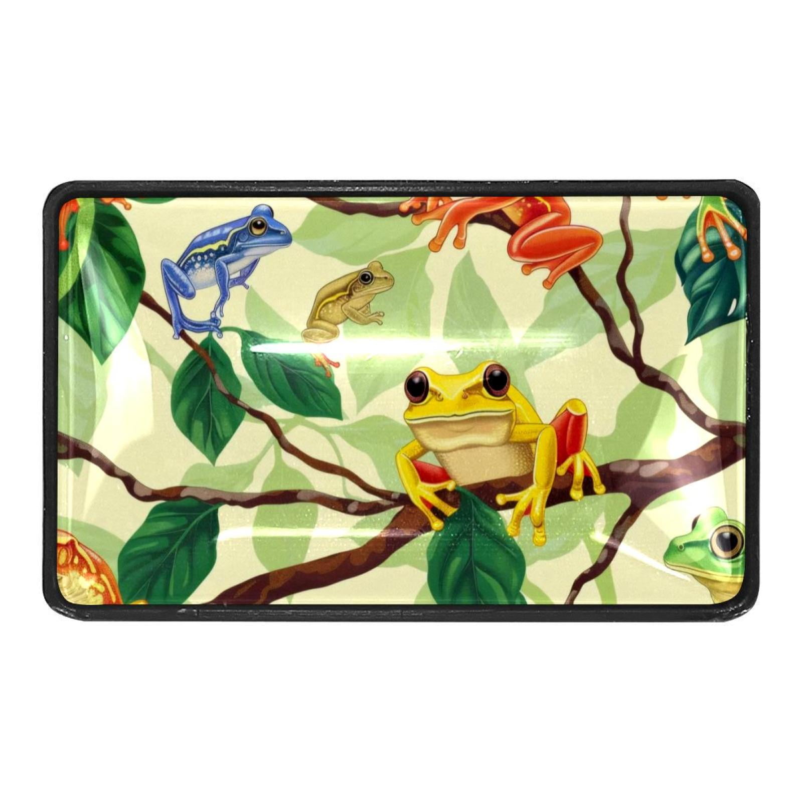 4 Packs Colorful Frogs on Branch Crystal Glass Cabinet Knobs Drawer ...