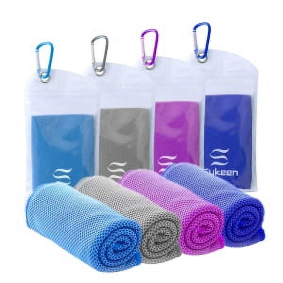 4 Packs Cooling Towel (40"x12"), Ice Towel, Soft Breathable Chilly ...