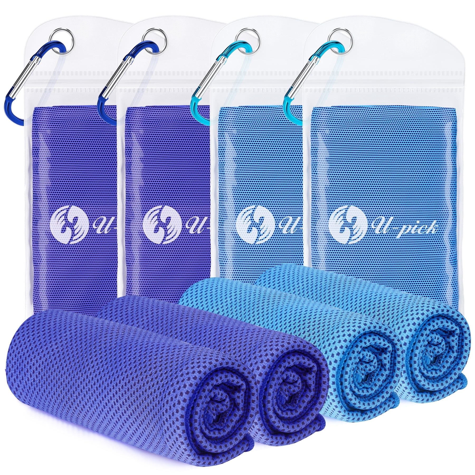 4 Packs Cooling Towel,( 40"x12") Instant Cooling Towels for Neck, Ice ...
